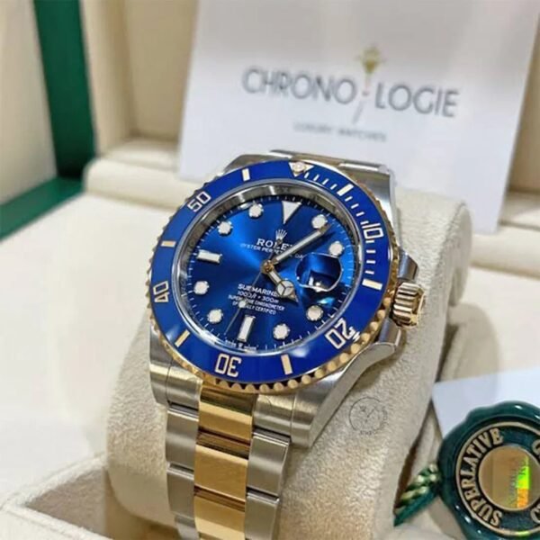 ROLEX SUBMARINER SILVER GOLD BLUE METAL WATCH (WITH OG BOX) – Royal Style